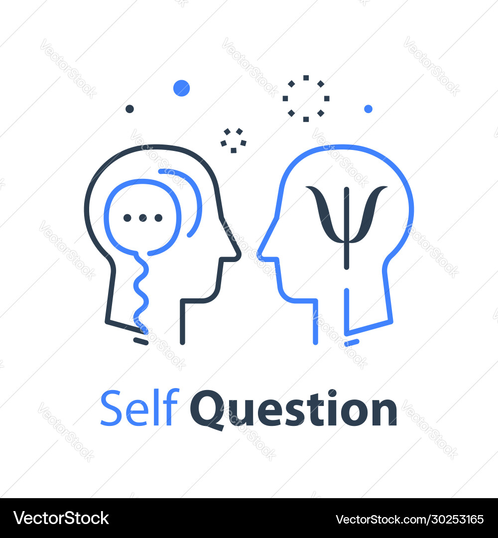 Human head profile and speech bubble Royalty Free Vector