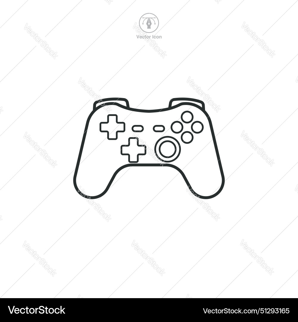 Joystick gamepad icon symbol isolated on white Vector Image