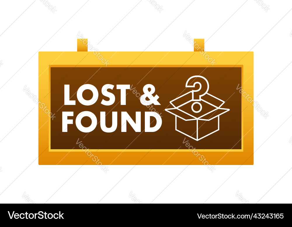 Lost and found speech bubble Royalty Free Vector Image