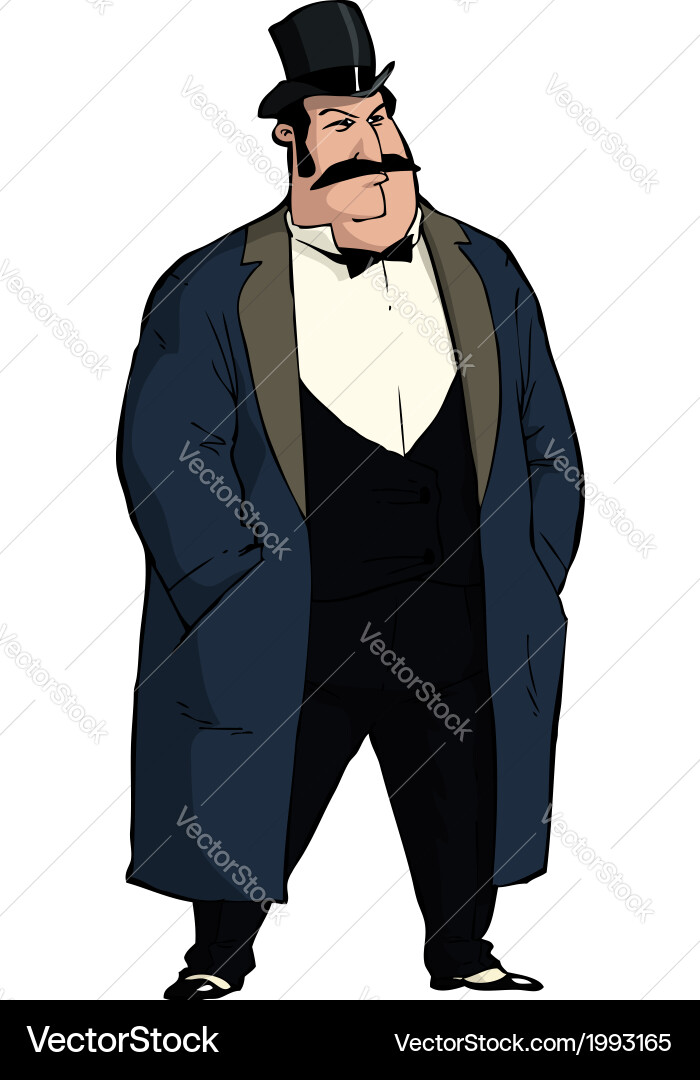 Old style businessman Royalty Free Vector Image