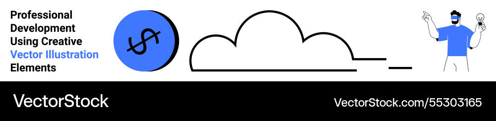 Professional growth with visual creativity using Vector Image