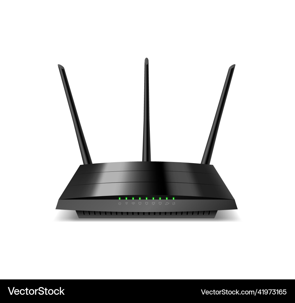 Realistic Wireless Router Royalty Free Vector Image