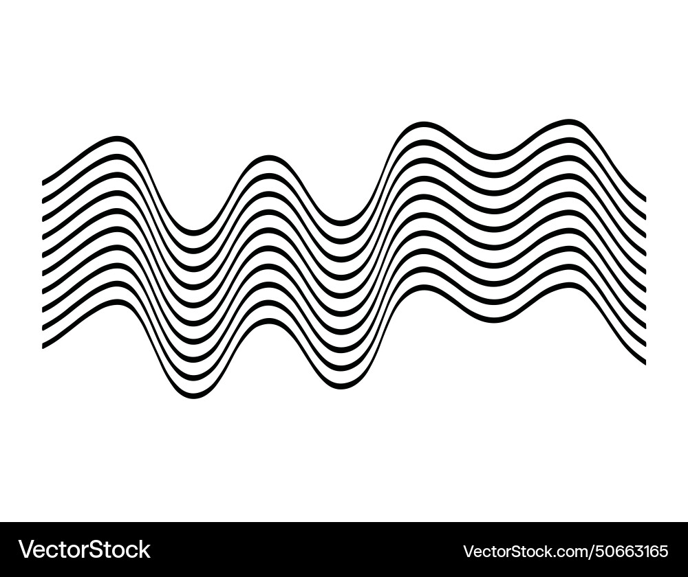 Sound wave silhouette art Royalty Free Vector Image