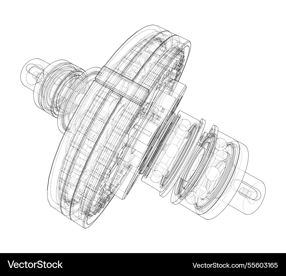 Wave reducer 3d render Royalty Free Vector Image