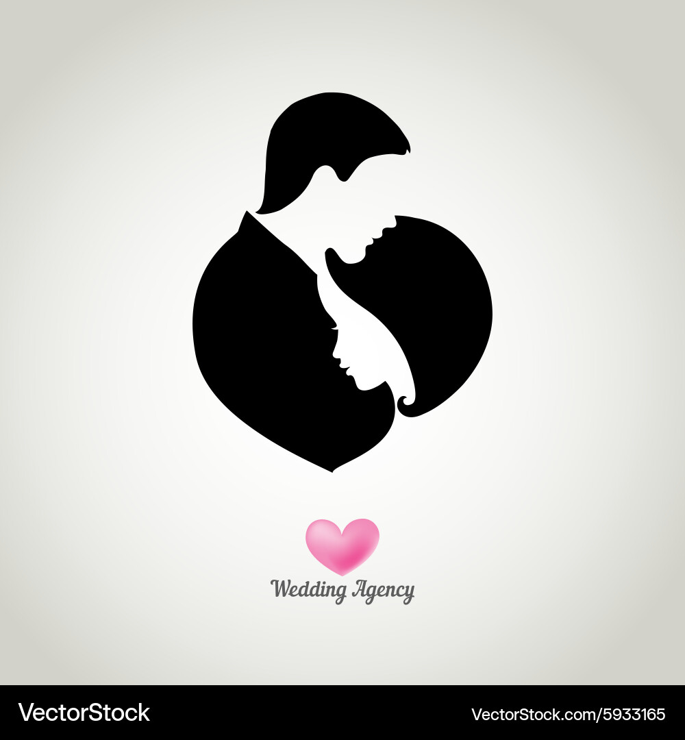 Wedding agency logo Royalty Free Vector Image - VectorStock