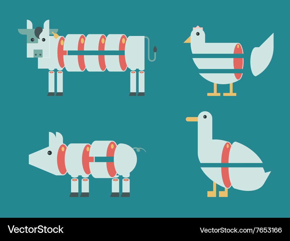 Animal cut Royalty Free Vector Image - VectorStock