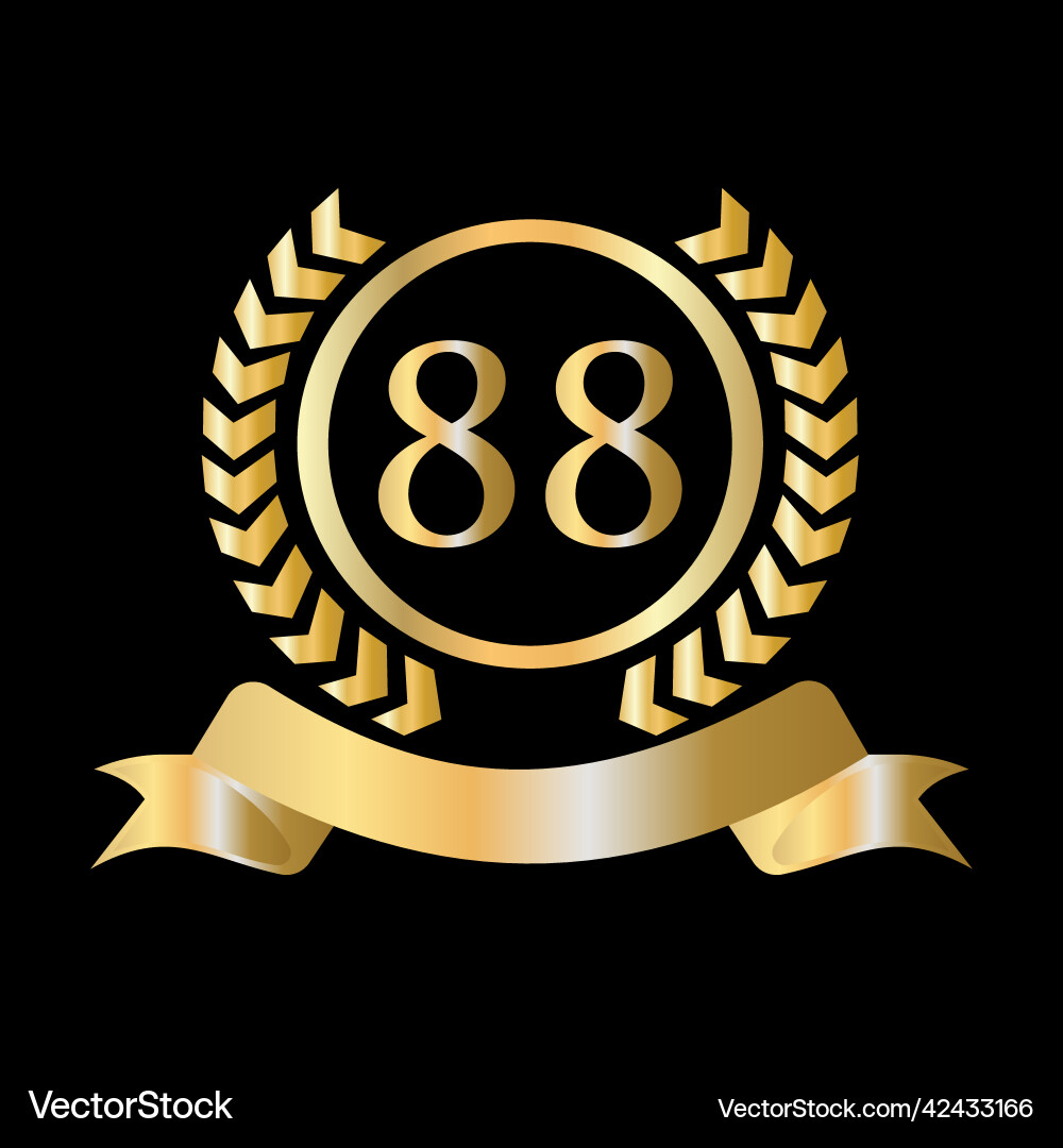 Eighty eight 88 years anniversary celebration Vector Image