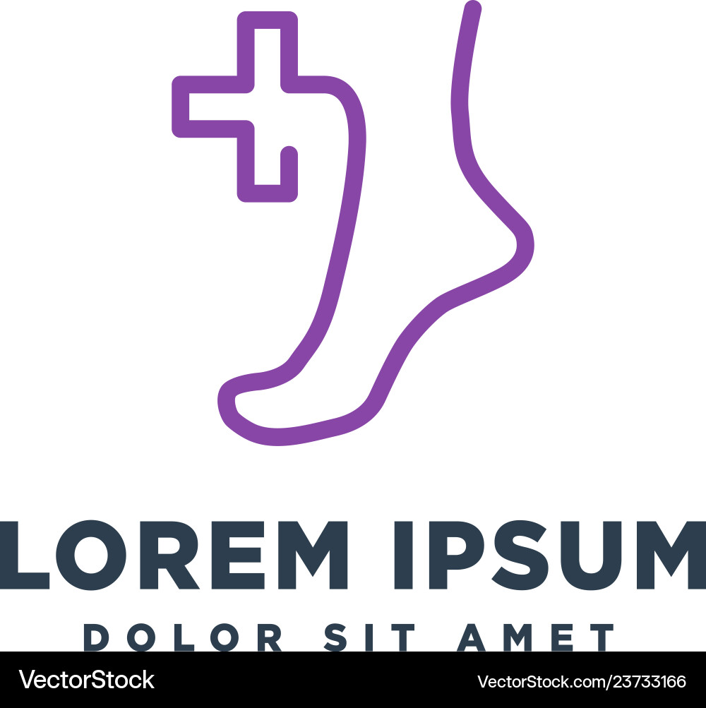 Foot medical icon logo template Royalty Free Vector Image