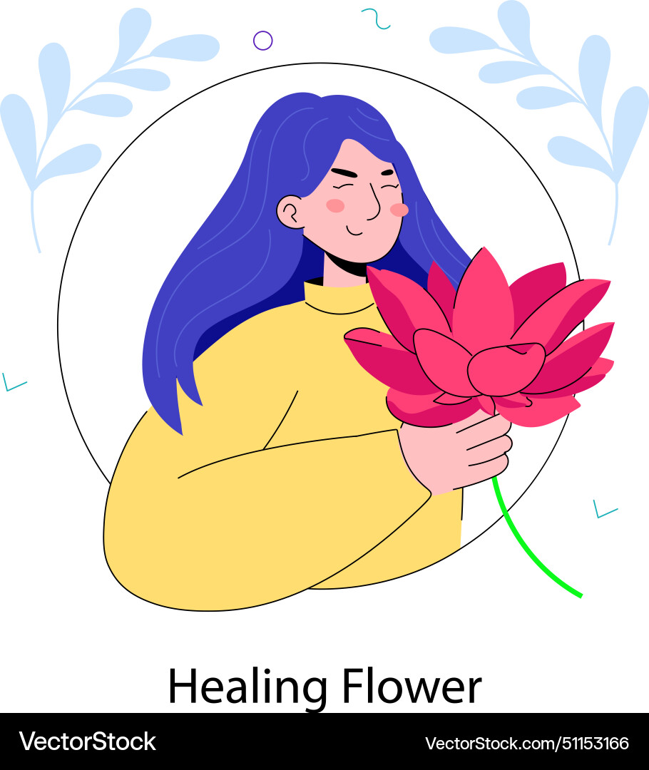 Healing flower Royalty Free Vector Image - VectorStock