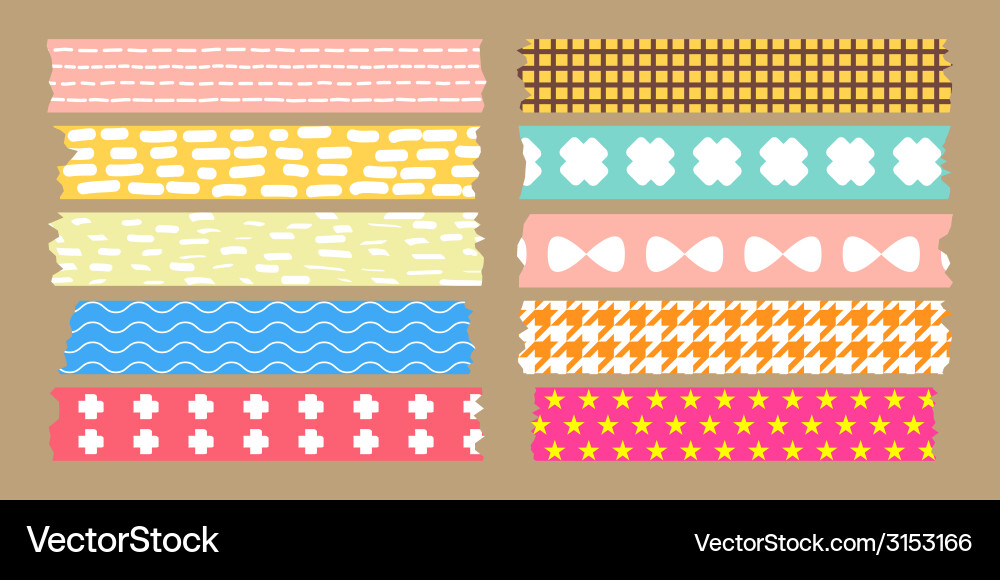 Masking tape collection Royalty Free Vector Image