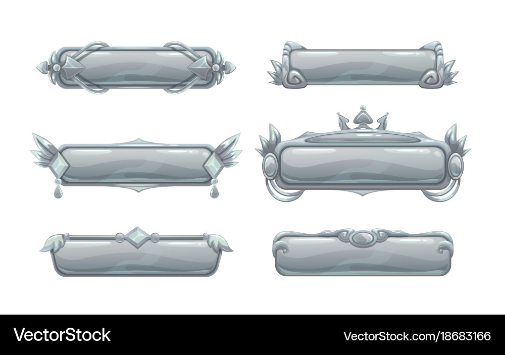 Metallic Title Banners Royalty Free Vector Image
