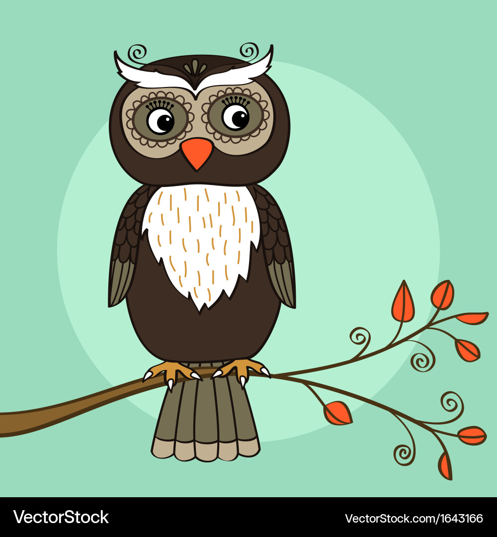 Owl tree Royalty Free Vector Image - VectorStock