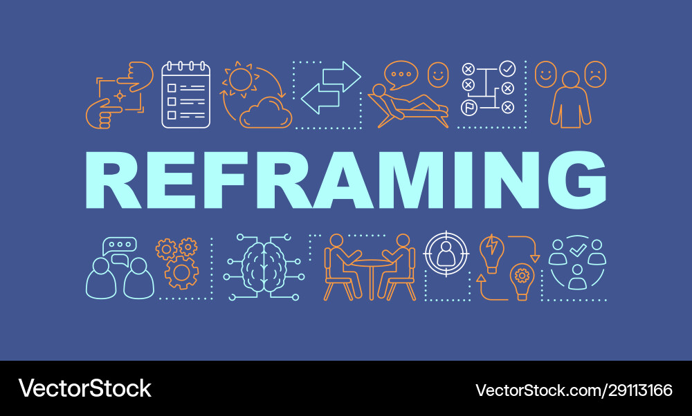 Reframing Concepts Banner Royalty Free Vector Image