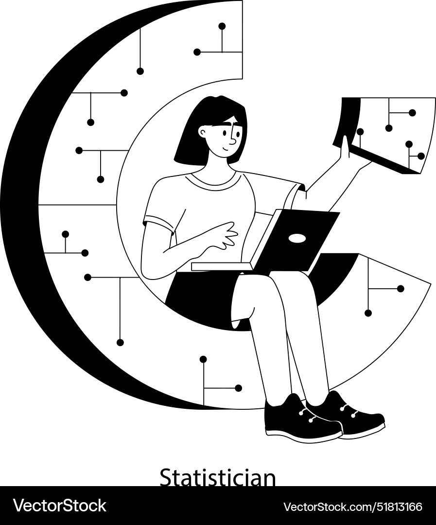 Statistician Royalty Free Vector Image - VectorStock