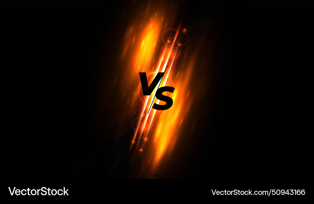 Trendy versus vs screen banner for esport team Vector Image