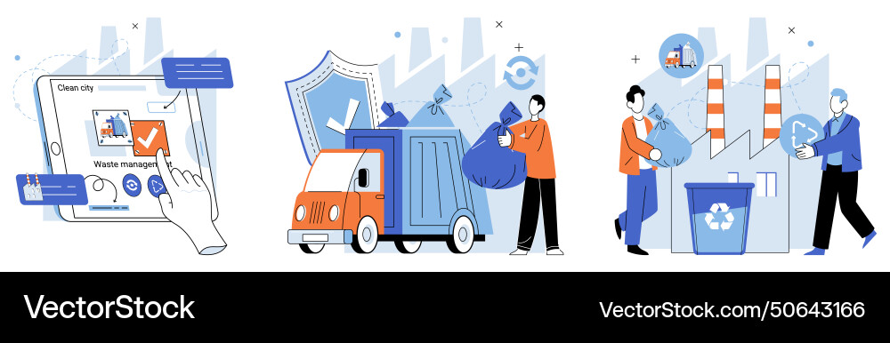 Waste management recyclable materials should Vector Image