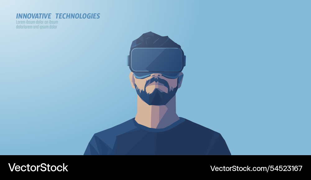 3d virtual reality helmet metaverse concept Vector Image