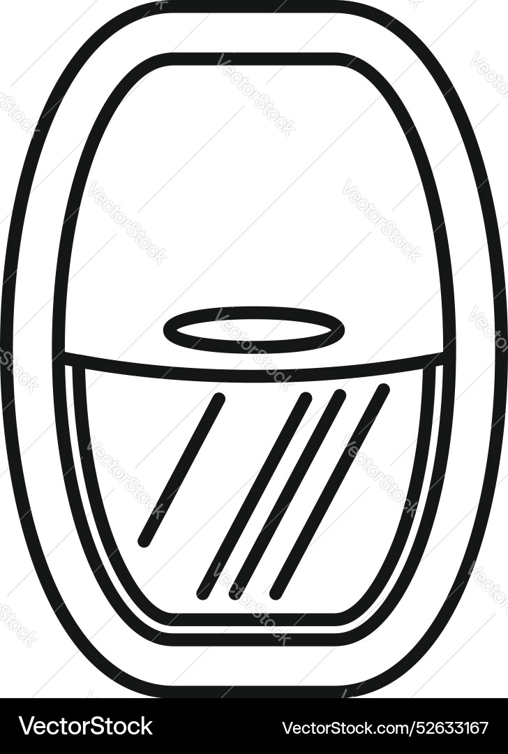 Airplane window representing air travel and Vector Image