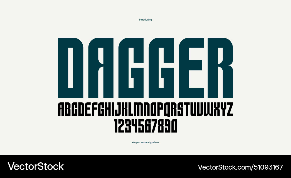 Bold simple sans serif display font for logos Vector Image