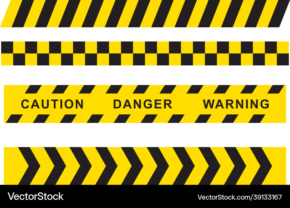 Caution warning tape Royalty Free Vector Image