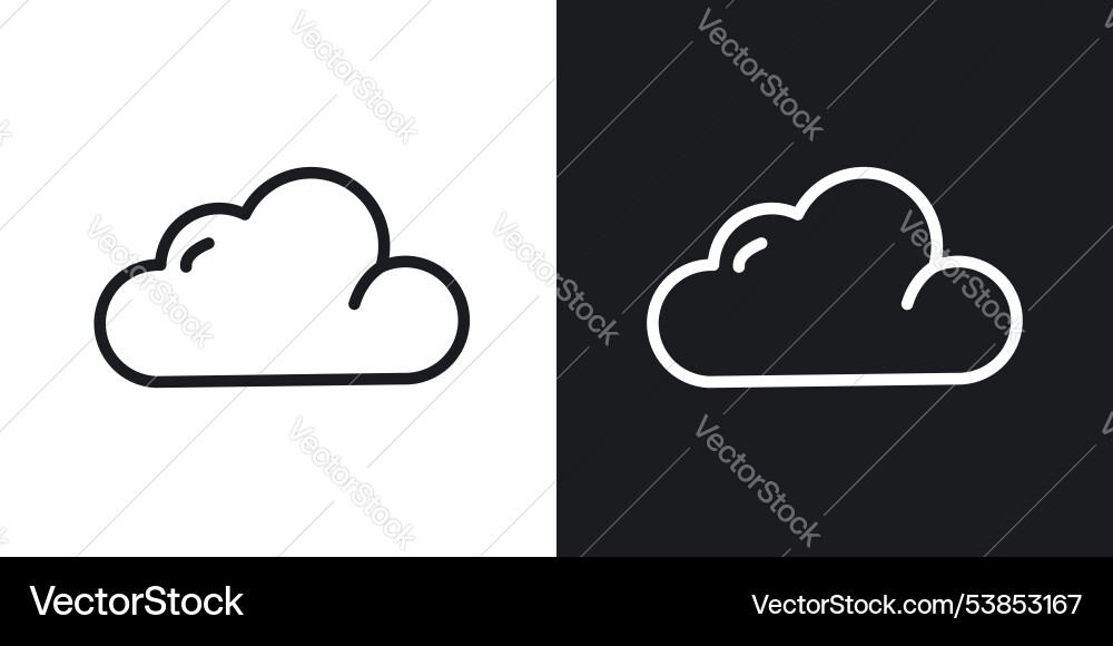 Cloud icon set Royalty Free Vector Image - VectorStock