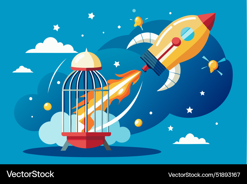 Creativity unleashed ideas take flight Royalty Free Vector