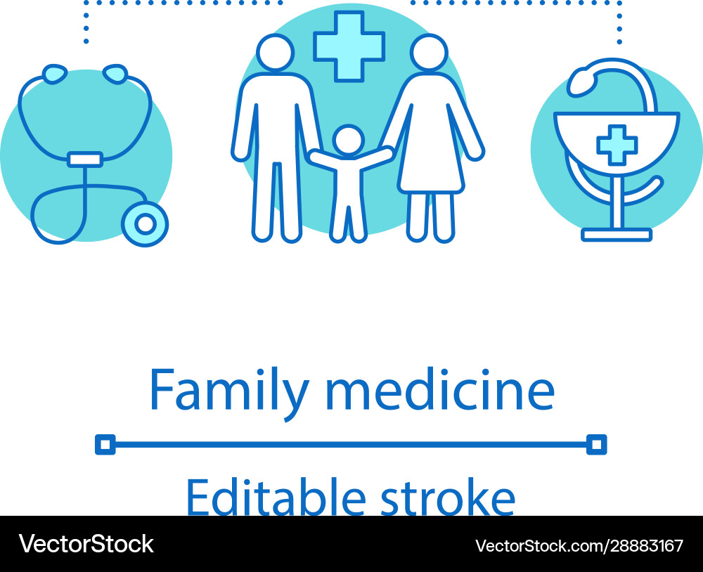 Family medicine concept icon Royalty Free Vector Image