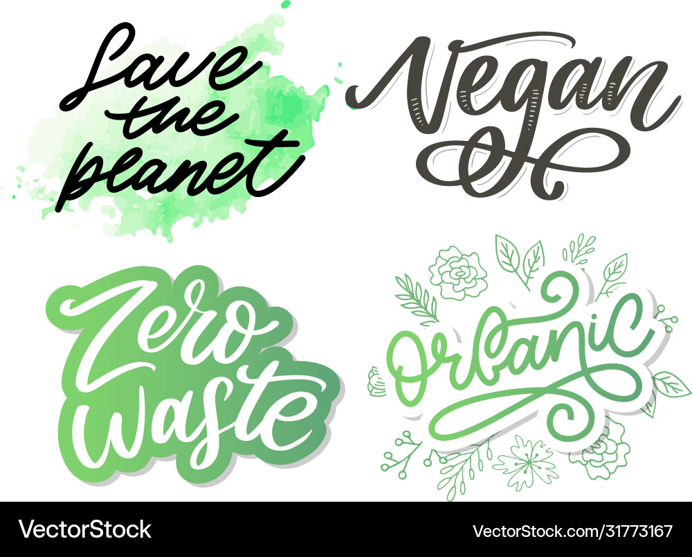 Food design handwritten lettering for restaurant Vector Image