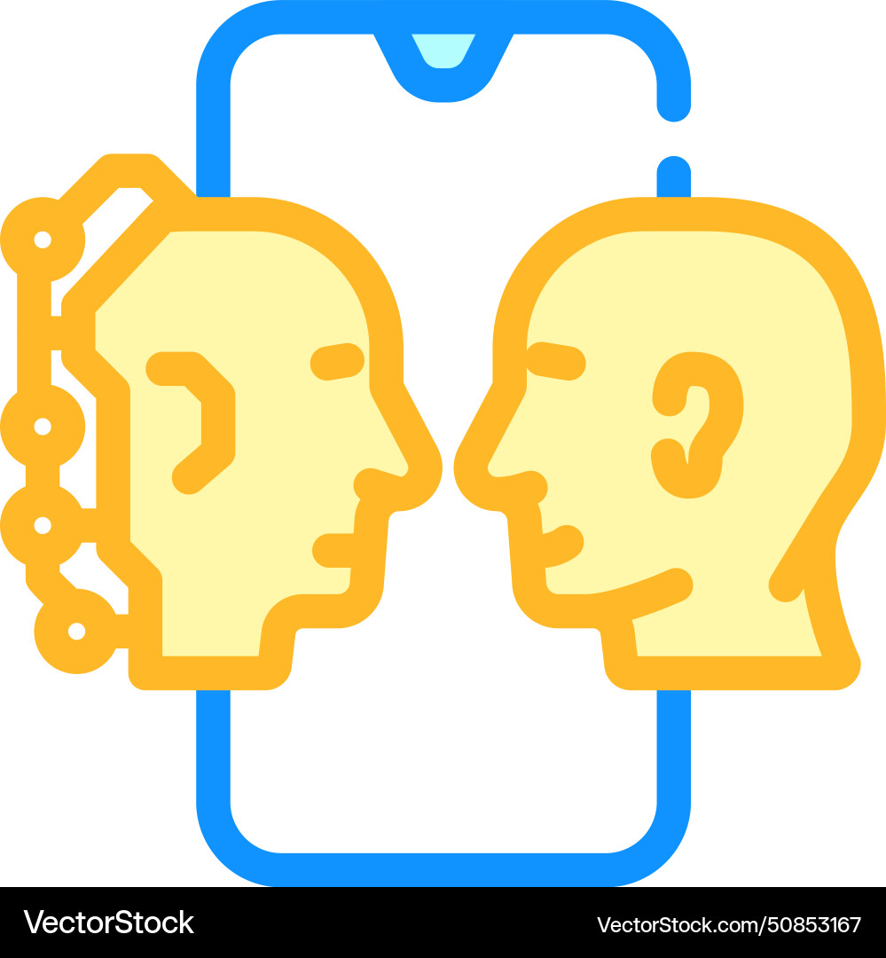 Human computer interaction hci color icon Vector Image Human computer interaction hci color icon Vector Image