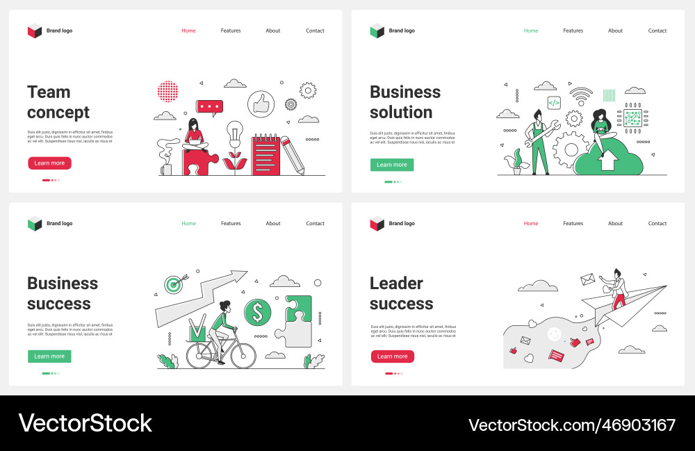 Leadership and business solutions teamwork Vector Image