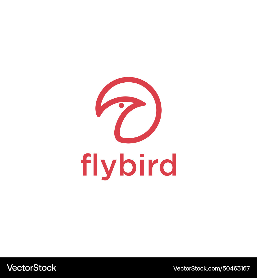 Simple bird logo linear style modern concept Vector Image