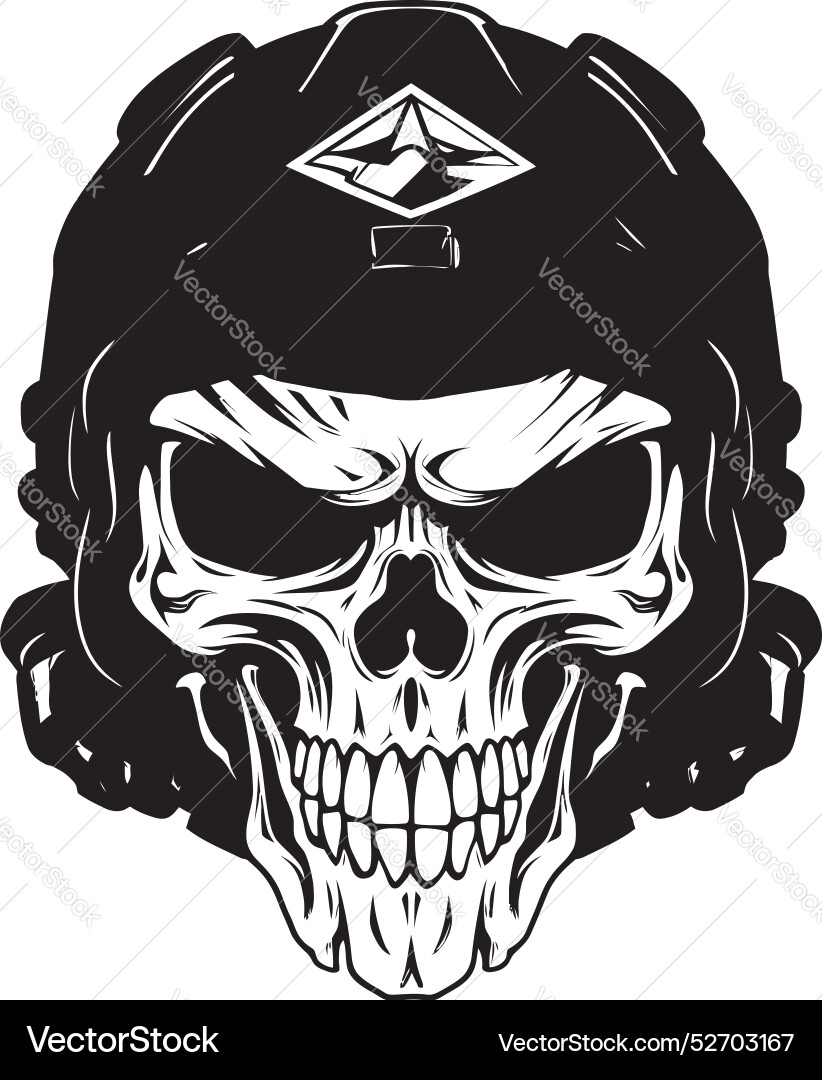 Skull special forces military logo design Vector Image