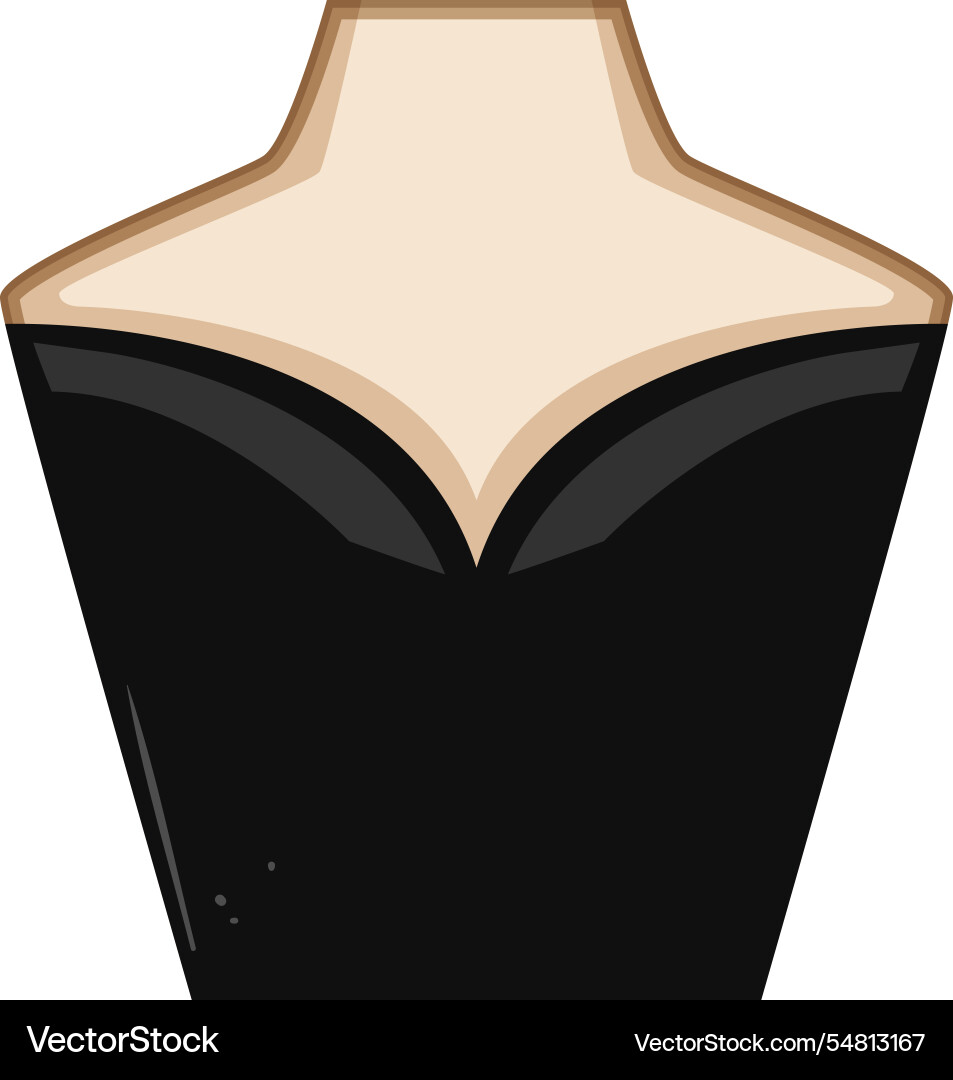 Summer neckline dress cartoon Royalty Free Vector Image