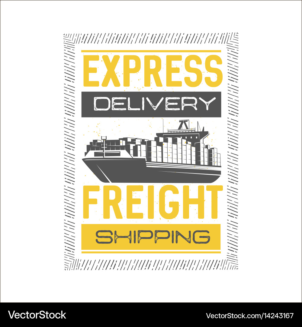 Worldwide shipping design template Royalty Free Vector Image