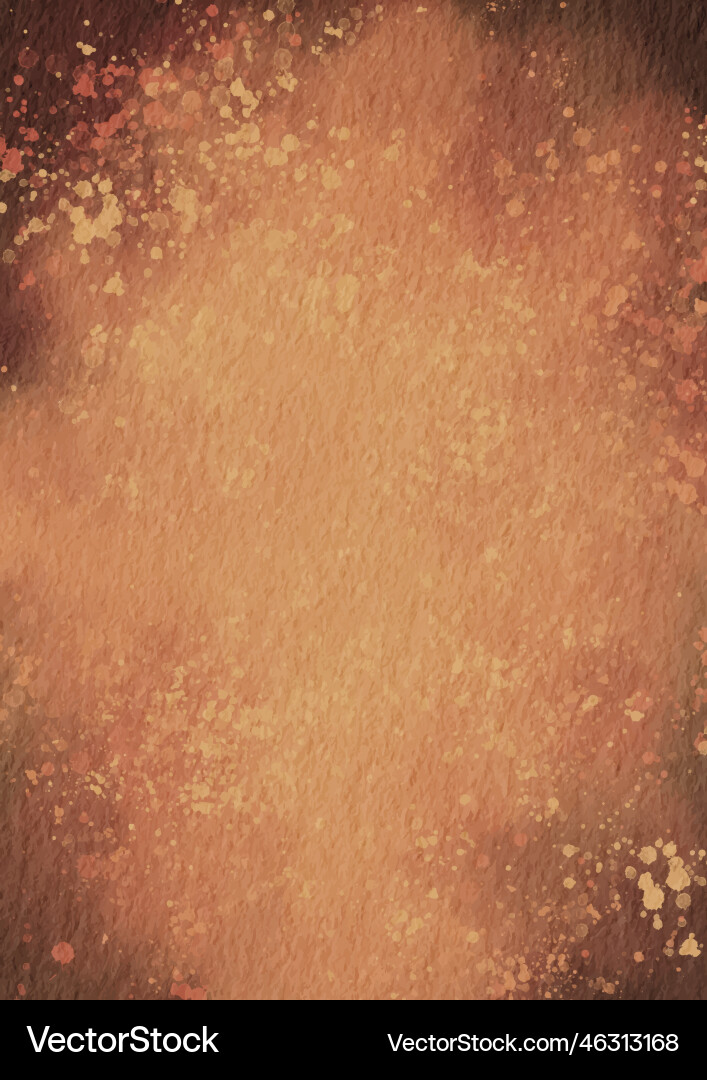 Abstract yellow color splash on ancient brown Vector Image