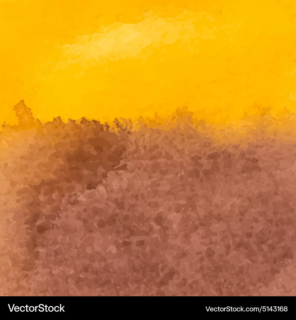 Brown and yellow watercolor background Royalty Free Vector