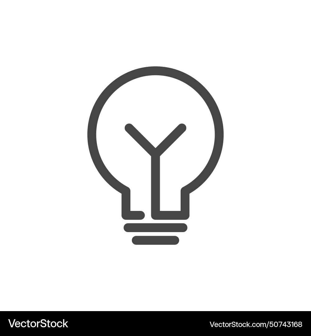 Bulb logo icon Royalty Free Vector Image - VectorStock