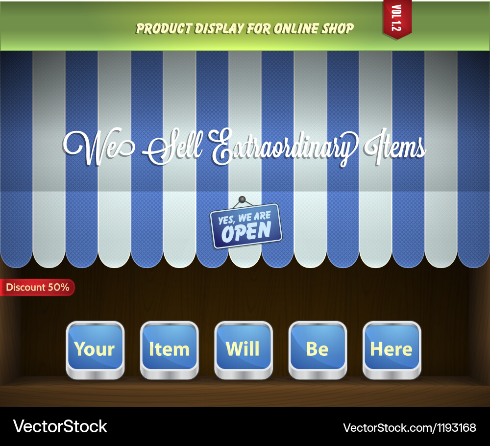 Canopy product display Royalty Free Vector Image