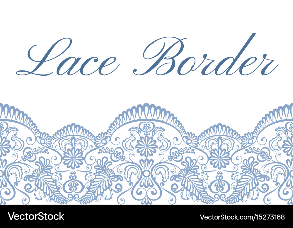 Elegant Lace Border Card Royalty Free Vector Image