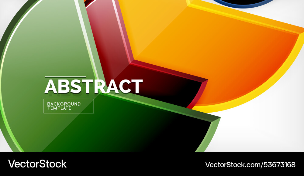 Glass reflective geometric round shapes background