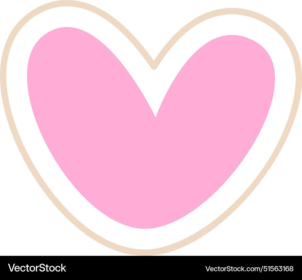 Heart shape sticker Royalty Free Vector Image - VectorStock