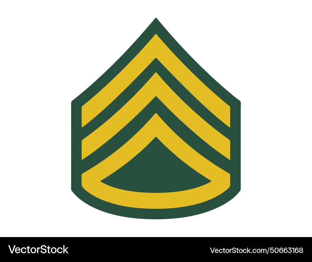 Personal sergeant Rang Badge Silhouette Kunst Vektorbild