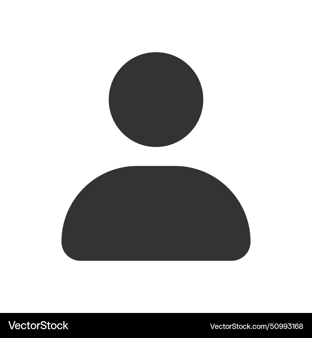 User glyph icon isolated Royalty Free Vector Image
