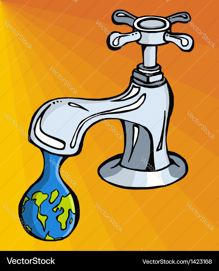 Water limited resource Royalty Free Vector Image