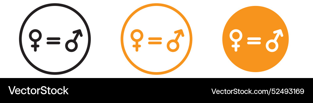 Empowering gender equality icon for social Vector Image