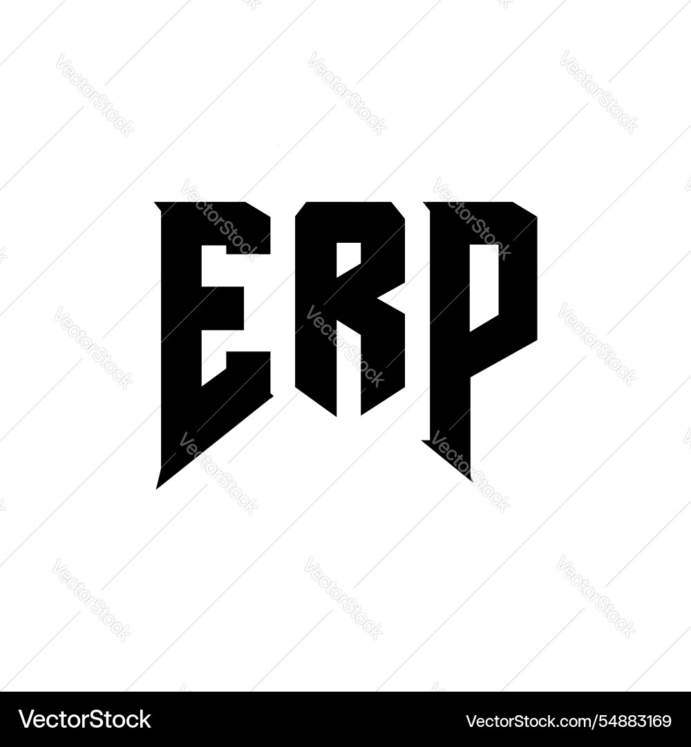 Erp letter logo design for technology company – Royalty-Free Vector ...