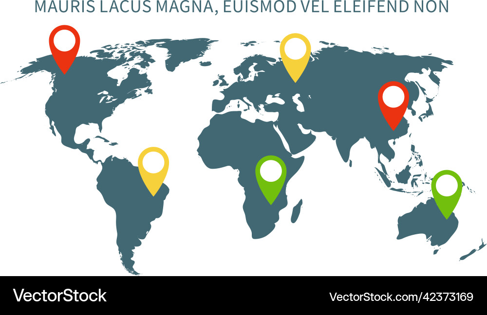 Infographics elements world map Royalty Free Vector Image