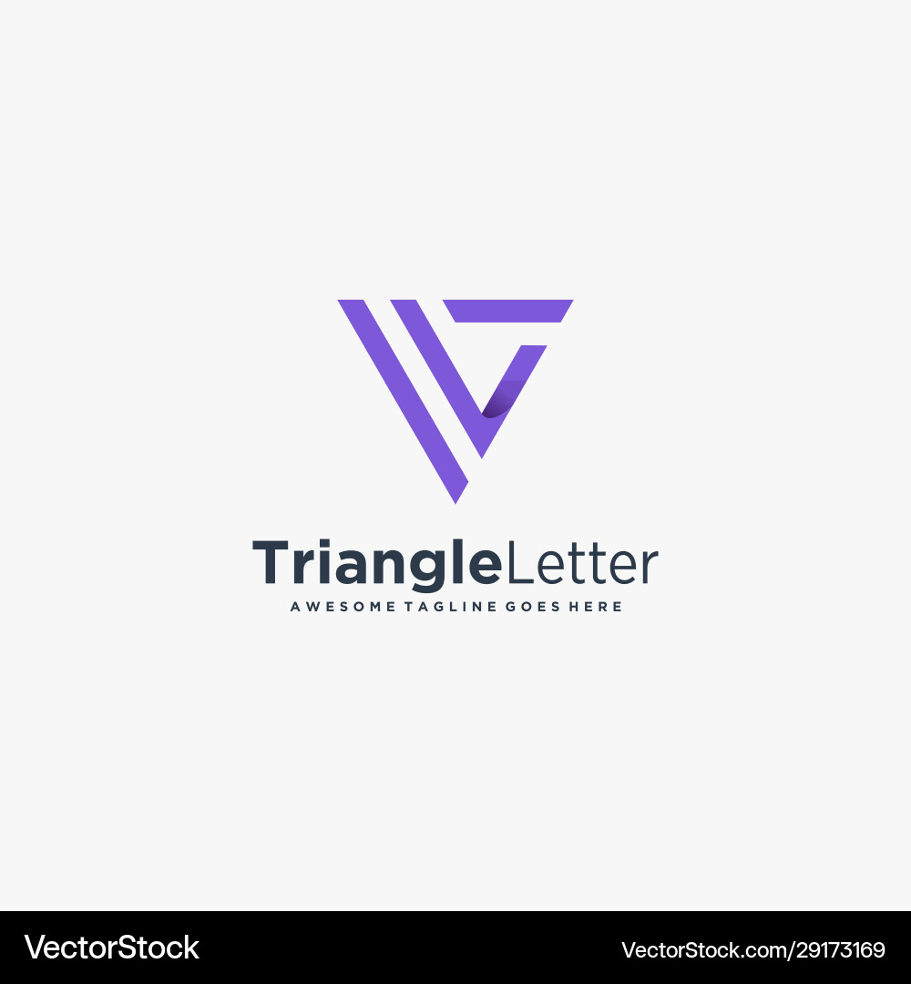 Logo abstract triangle letter gradient colorful Vector Image