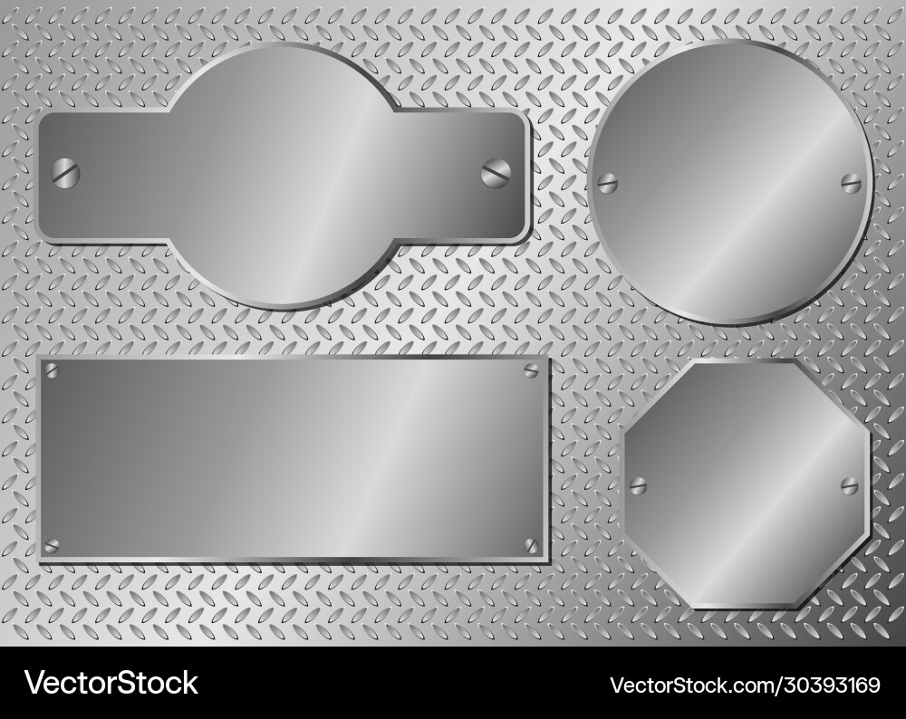 Metallic plate Royalty Free Vector Image - VectorStock