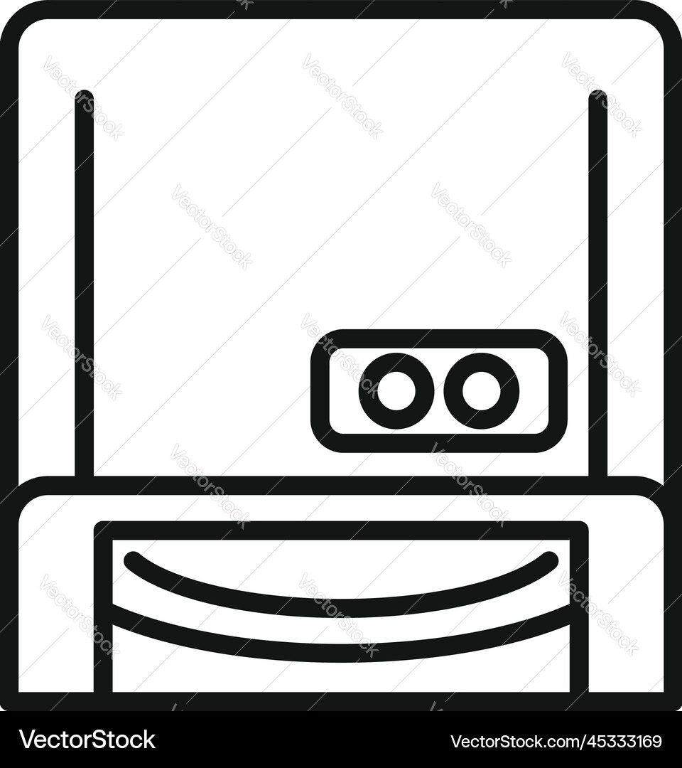 Uv lamp device icon outline ultraviolet Royalty Free Vector